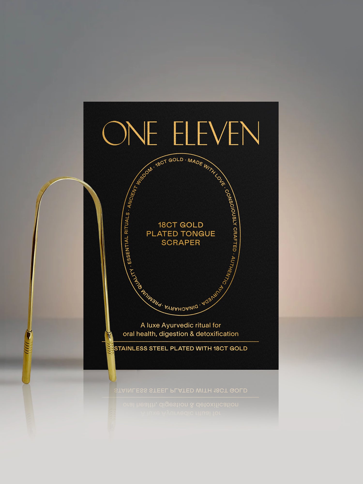 18ct Gold Tongue Scraper – One Eleven Health